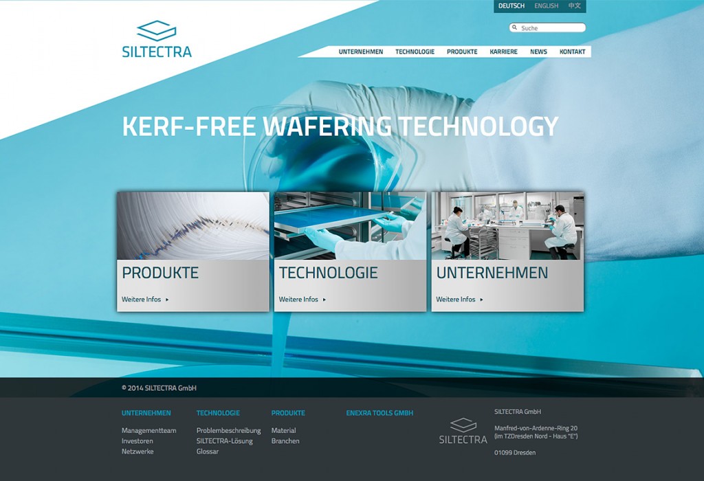 Siltectra | Webdesign Journal