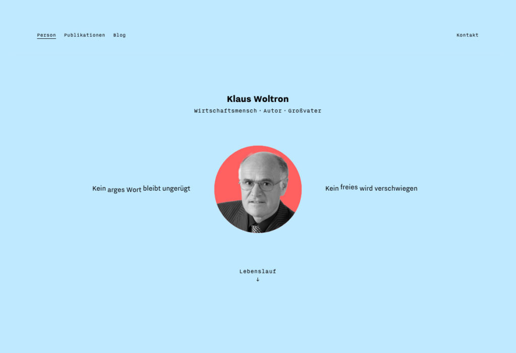 Klaus Woltron | Webdesign Journal