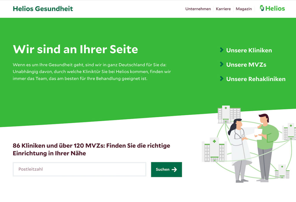 Helios Gesundheit | Webdesign Journal