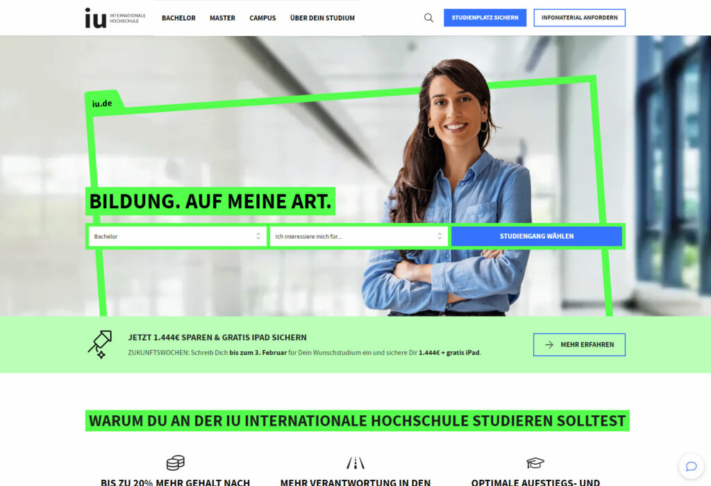 IU Internationale Hochschule | Webdesign Journal
