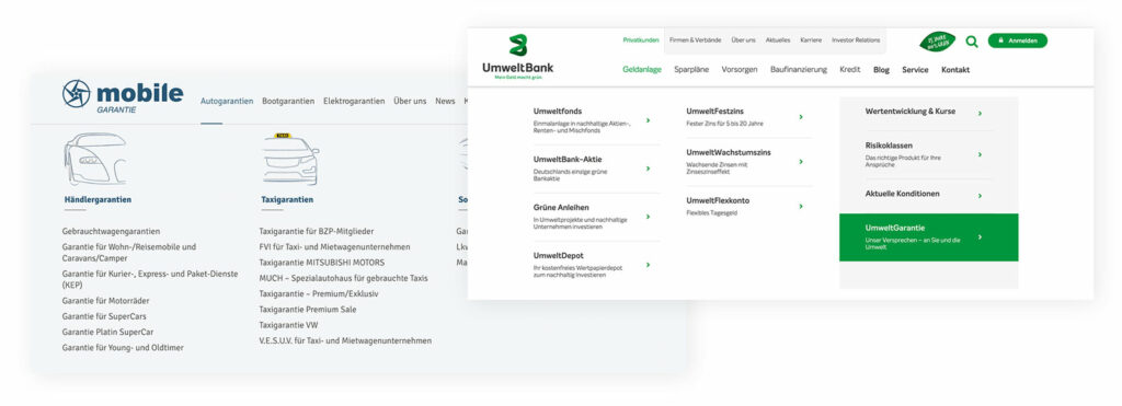 Drop-Down-Menü in Websites – 11 Tipps zur Gestaltung