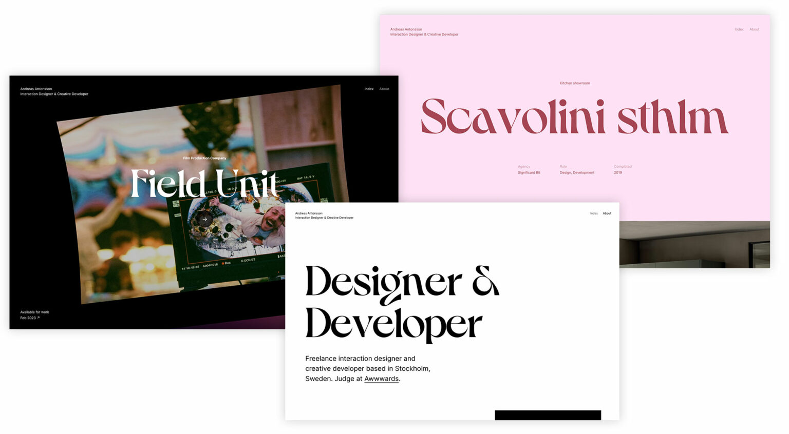 37 inspirierende Portfolios – von UI-Designern bis zu Fotografen