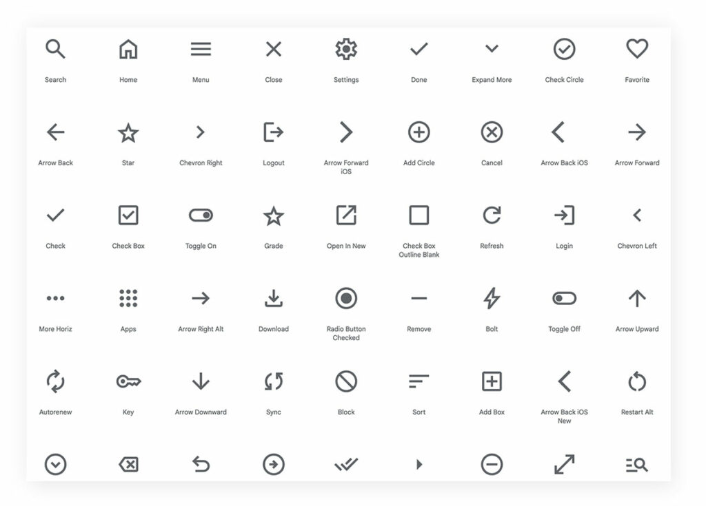 Über 20 (kostenfreie) Icon Sets