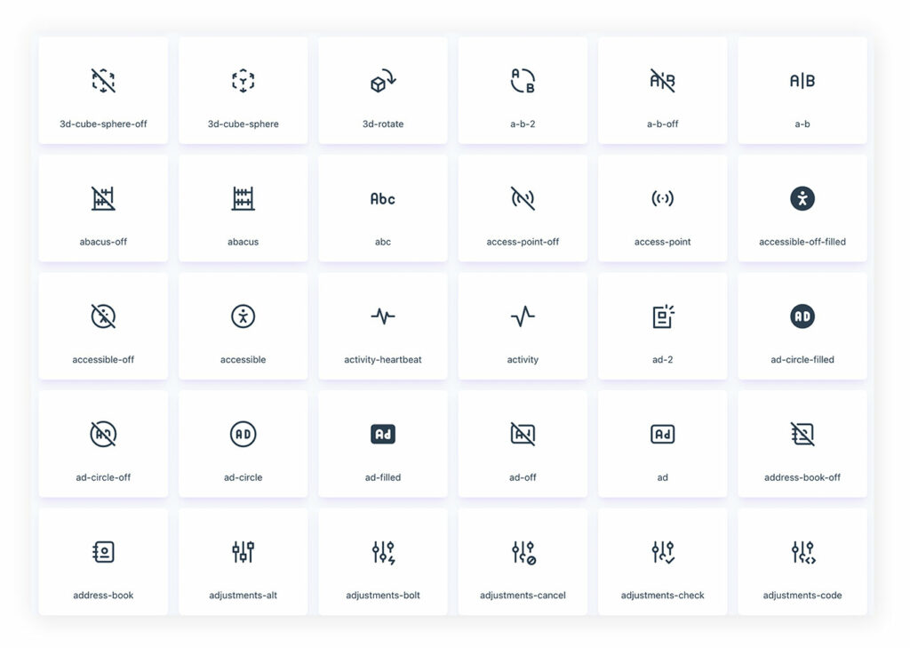 Über 20 (kostenfreie) Icon Sets